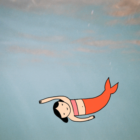 Beach Day Swimming GIF by Mia Page - Find & Share on GIPHY