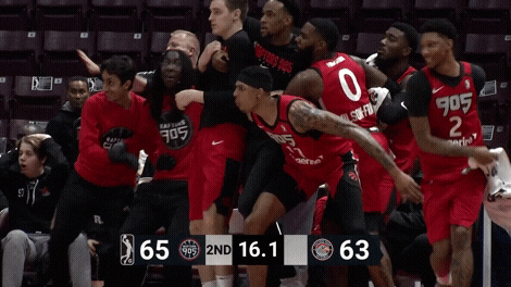 Raptors 905 Dunk GIF by NBA G League - Find & Share on GIPHY
