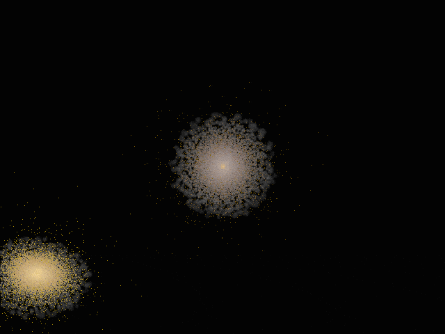 Colliding Galaxies Gif