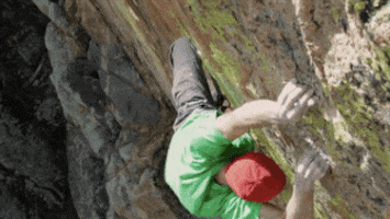 Rock Climbing Living On The Edge GIF - Find & Share on GIPHY