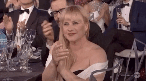 Patricia Arquette Applause GIF by SAG Awards - Find & Share on GIPHY