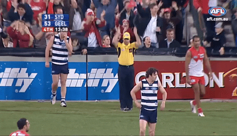 Afl Umpire GIF by AFL - Find & Share on GIPHY