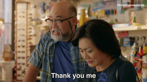 Thank You Me Great Job GIF by Kim's Convenience - Find & Share on GIPHY