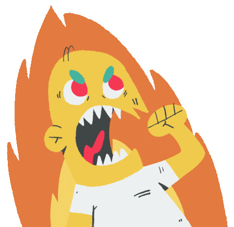 Angry Animation Sticker by Yimbo for iOS & Android | GIPHY