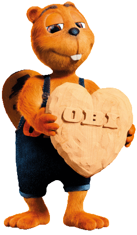 Heart Beaver Sticker by OBI Baumarkt for iOS & Android | GIPHY