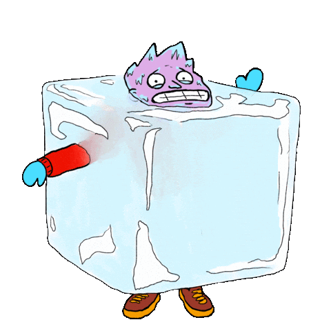 Freezing Ice Cube Sticker by Lawrence Becker for iOS & Android | GIPHY