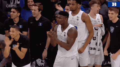 Zion Williamson Clap GIF by Duke Men's Basketball - Find & Share on GIPHY