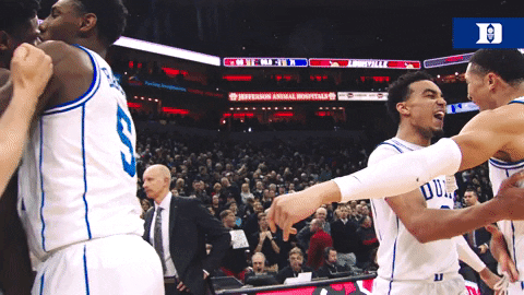 Duke Blue Devils Hug GIF by Duke Men's Basketball - Find & Share on GIPHY