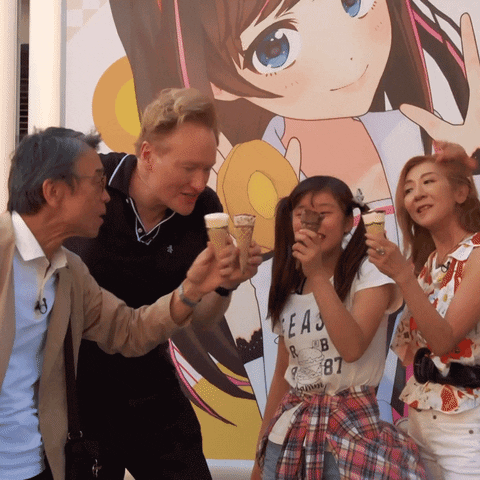 Ice Cream Cheers GIF by Team Coco - Find & Share on GIPHY
