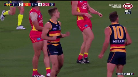 Afl Celebrate GIF by Adelaide Crows - Find & Share on GIPHY