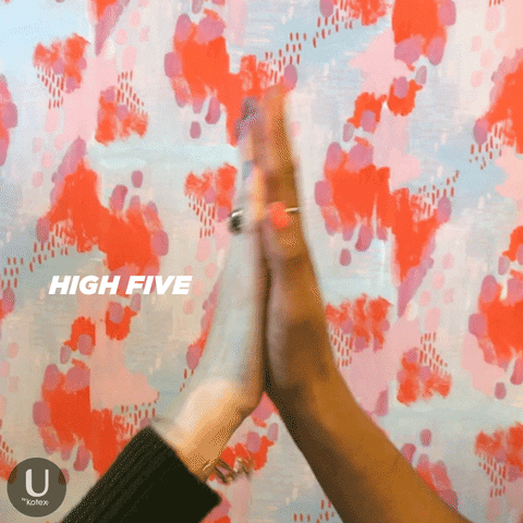 High Five You'Re The Best GIF by U by Kotex Brand - Find & Share on GIPHY