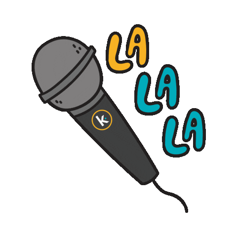 La La La Microphone Sticker by needumee for iOS & Android | GIPHY