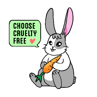 Cruelty Free Bunny Sticker by Te Protejo for iOS & Android | GIPHY