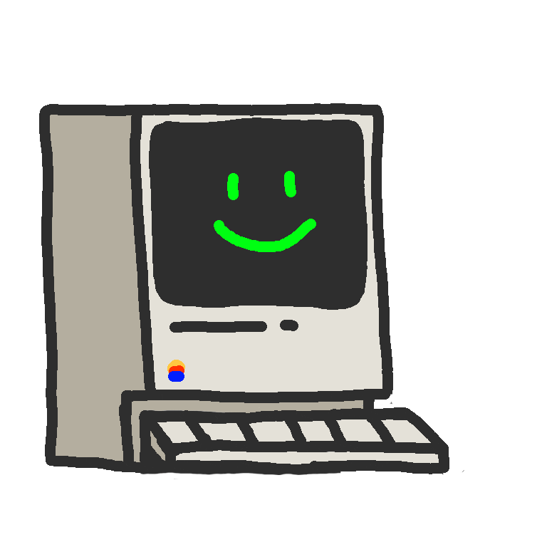 Apple Macintosh Wink Sticker by Carly Berry for iOS & Android | GIPHY
