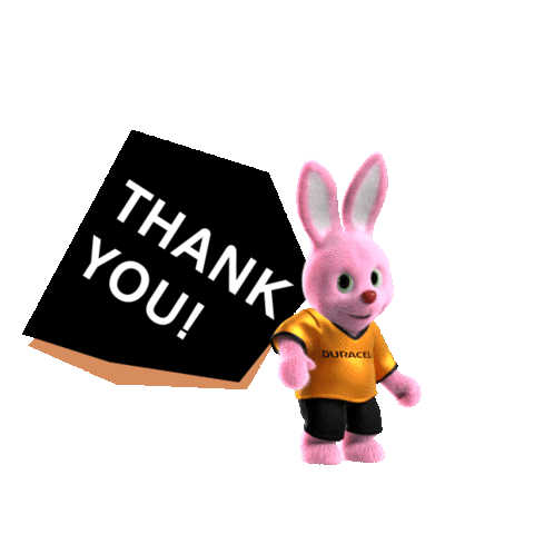 Thanks Thank You Sticker by Duracell Bunny for iOS & Android | GIPHY