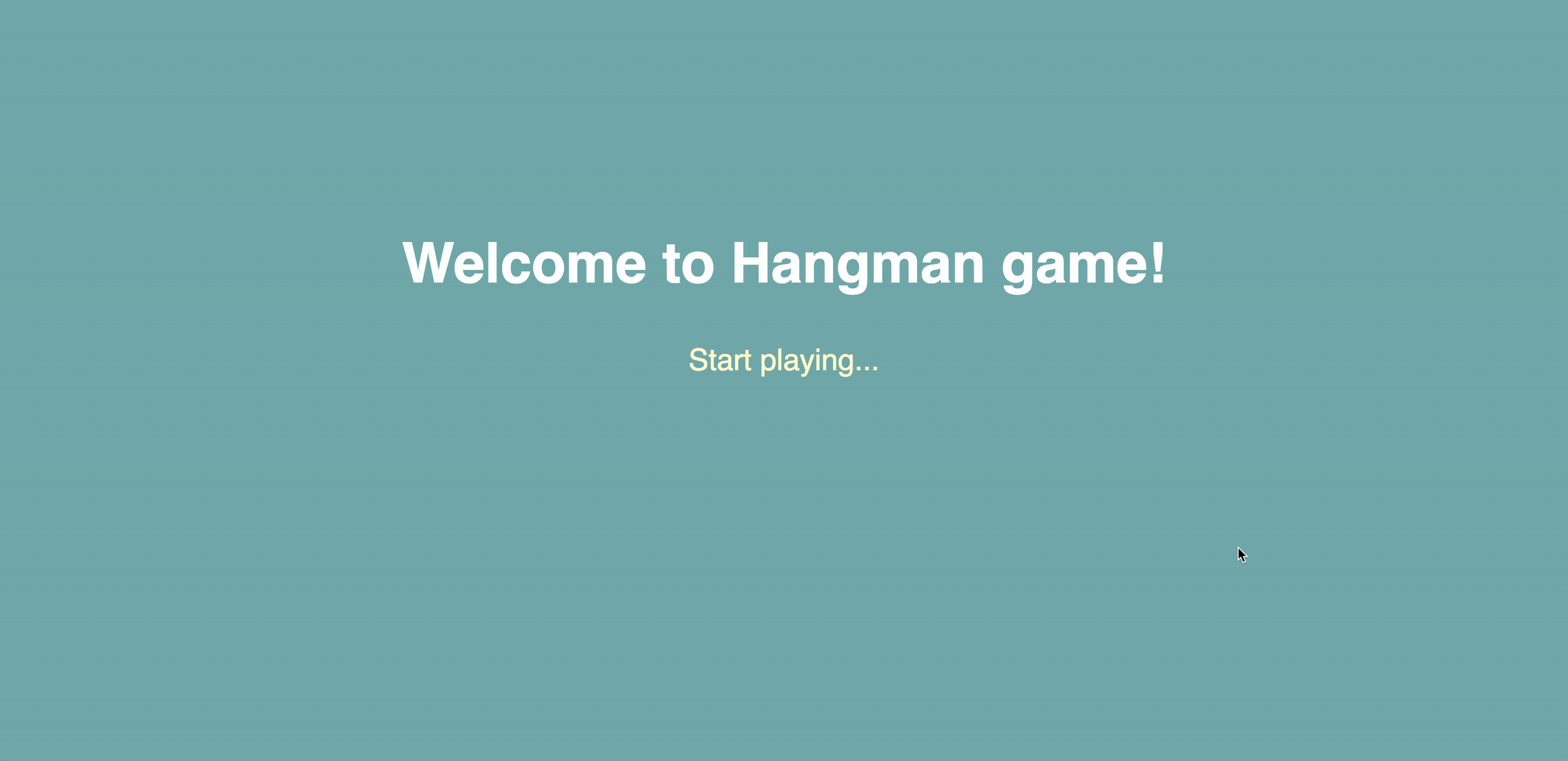 GitHub - Jelename/Hangman-game