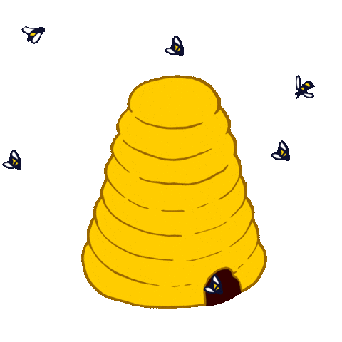 Flying Busy Bee Sticker by bad arithmetic for iOS & Android | GIPHY