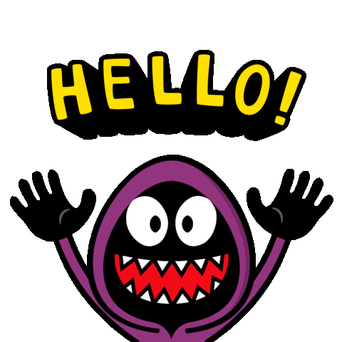Wave Hello Sticker by Naeleck for iOS & Android | GIPHY