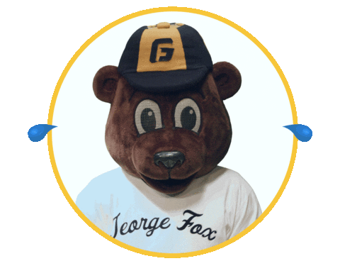 Scared George Fox Sticker by George Fox University for iOS & Android ...