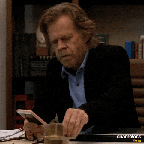 Frank Gallagher Smash Phone GIF by Shameless - Find & Share on GIPHY