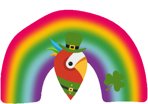 St Patricks Rainbow Sticker by HolidayPirates for iOS & Android | GIPHY