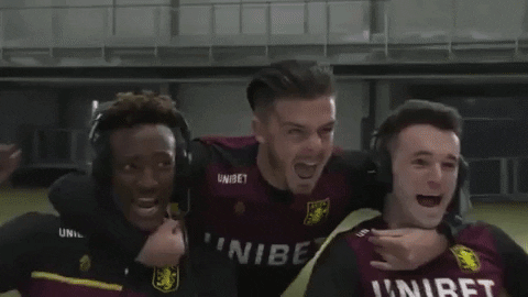 Happy Football GIF by Aston Villa FC - Find & Share on GIPHY