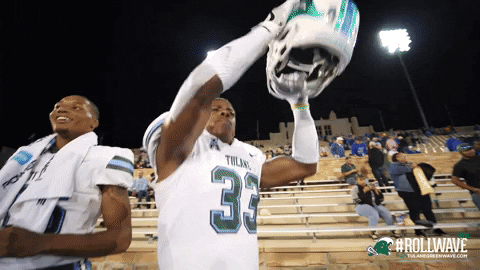 Football Cheering GIF by GreenWave - Find & Share on GIPHY