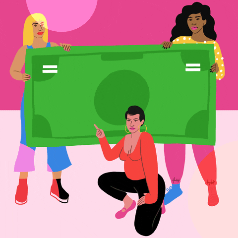 Pay Up Girls Just Wanna Have Fun GIF by INTO ACTION - Find & Share on GIPHY