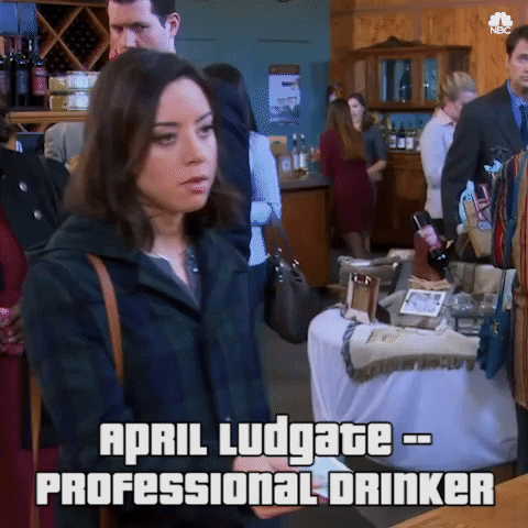 Parks And Rec Professional Drinker GIF by NBC - Find & Share on GIPHY