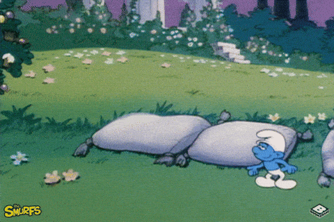 Tired The Smurfs GIF by Boomerang Official - Find & Share on GIPHY