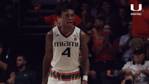 College Basketball GIF by Miami Hurricanes - Find & Share on GIPHY