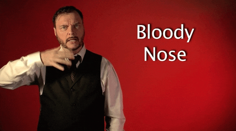 Sign Language Bloody Nose GIF by Sign with Robert - Find & Share on GIPHY