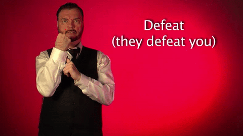 Sign Language Defeat GIF by Sign with Robert - Find & Share on GIPHY