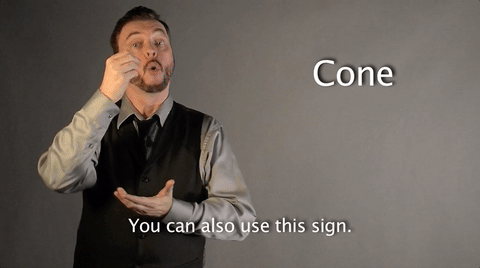 Sign Language Cone GIF by Sign with Robert - Find & Share on GIPHY