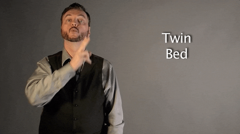 Sign Language Twin Bed GIF by Sign with Robert - Find & Share on GIPHY