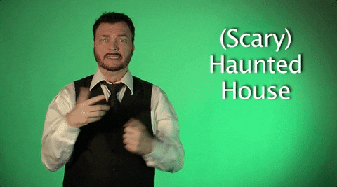 Sign Language Scary Haunted House GIF by Sign with Robert - Find ...