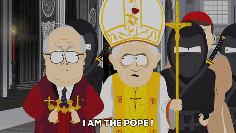 Ninja Pope GIF by South Park - Find & Share on GIPHY