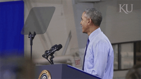 Obama President GIF by University of Kansas - Find & Share on GIPHY