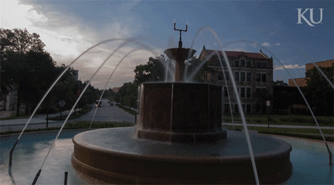 Lawrence Kansas Fountain GIF by University of Kansas - Find & Share on ...