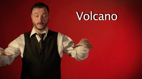 Sign Language Volcano GIF by Sign with Robert - Find & Share on GIPHY