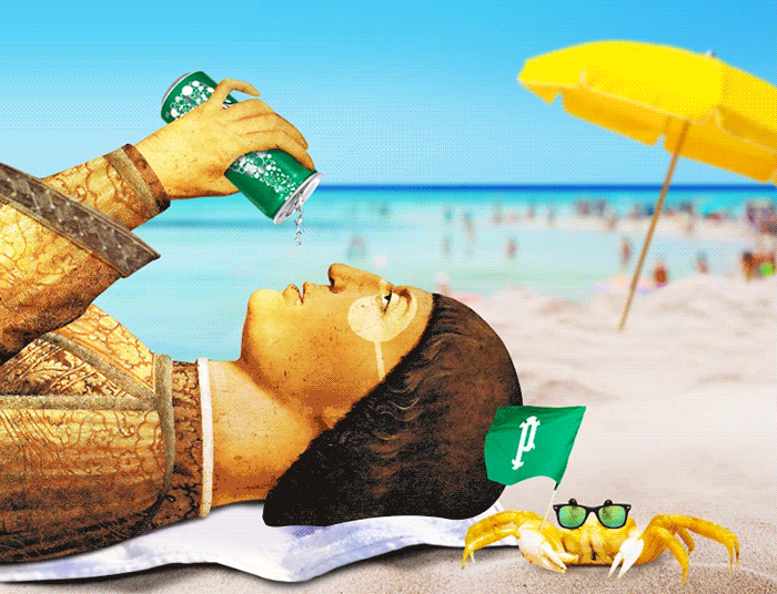 Summer Beach GIF by Perrier - Find & Share on GIPHY