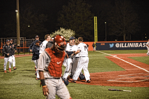 Baseball Celebration GIF by Fighting Illini Athletics - Find & Share on ...