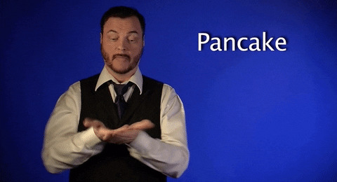 Sign Language Pancake GIF by Sign with Robert - Find & Share on GIPHY