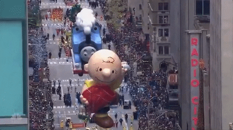 Charlie Brown Balloons GIF by The 91st Annual Macy’s Thanksgiving Day ...