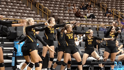 Volleyball GIF by University of Iowa Hawkeyes Athletics - Find & Share ...