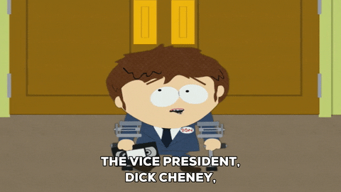Dick Cheney Interview GIF by South Park - Find & Share on GIPHY