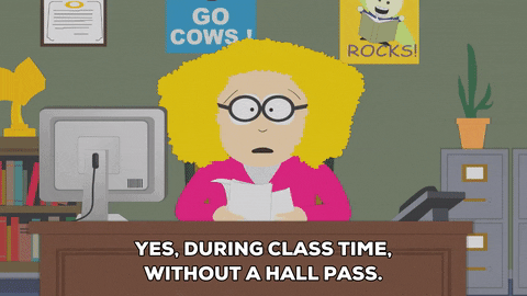 Hall Pass Office GIF by South Park - Find & Share on GIPHY
