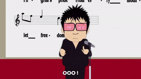 Yoko Ono Singing GIF by South Park - Find & Share on GIPHY
