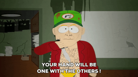 Serial Killer Hand GIF by South Park - Find & Share on GIPHY