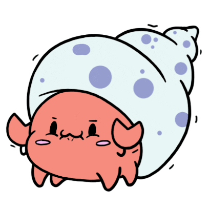 Hermit Crab Dancing Sticker By Aminal Sticker for iOS & Android | GIPHY